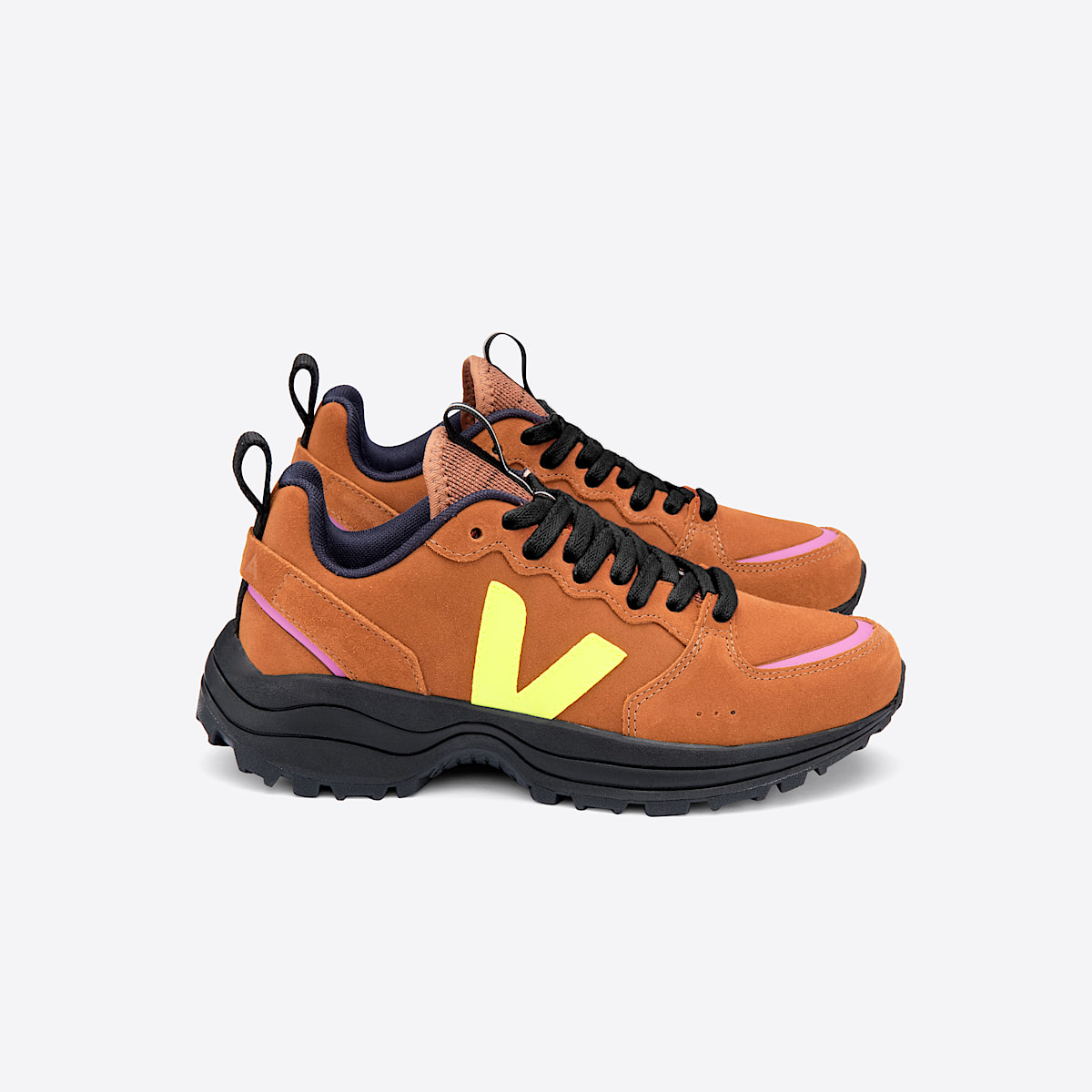 VENTURI Suede Yellow Fluorescent Outlet Sneakers with Black Sole – VEJA ...